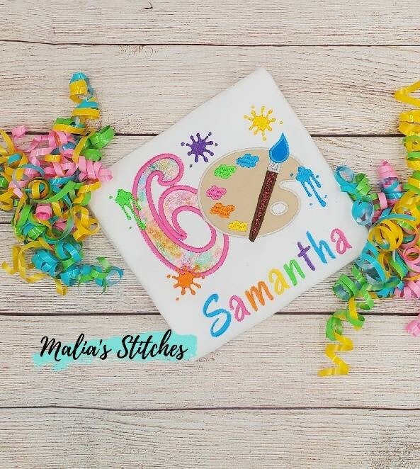 Paint Splatter Birthday Shirt – Malia's Stitches
